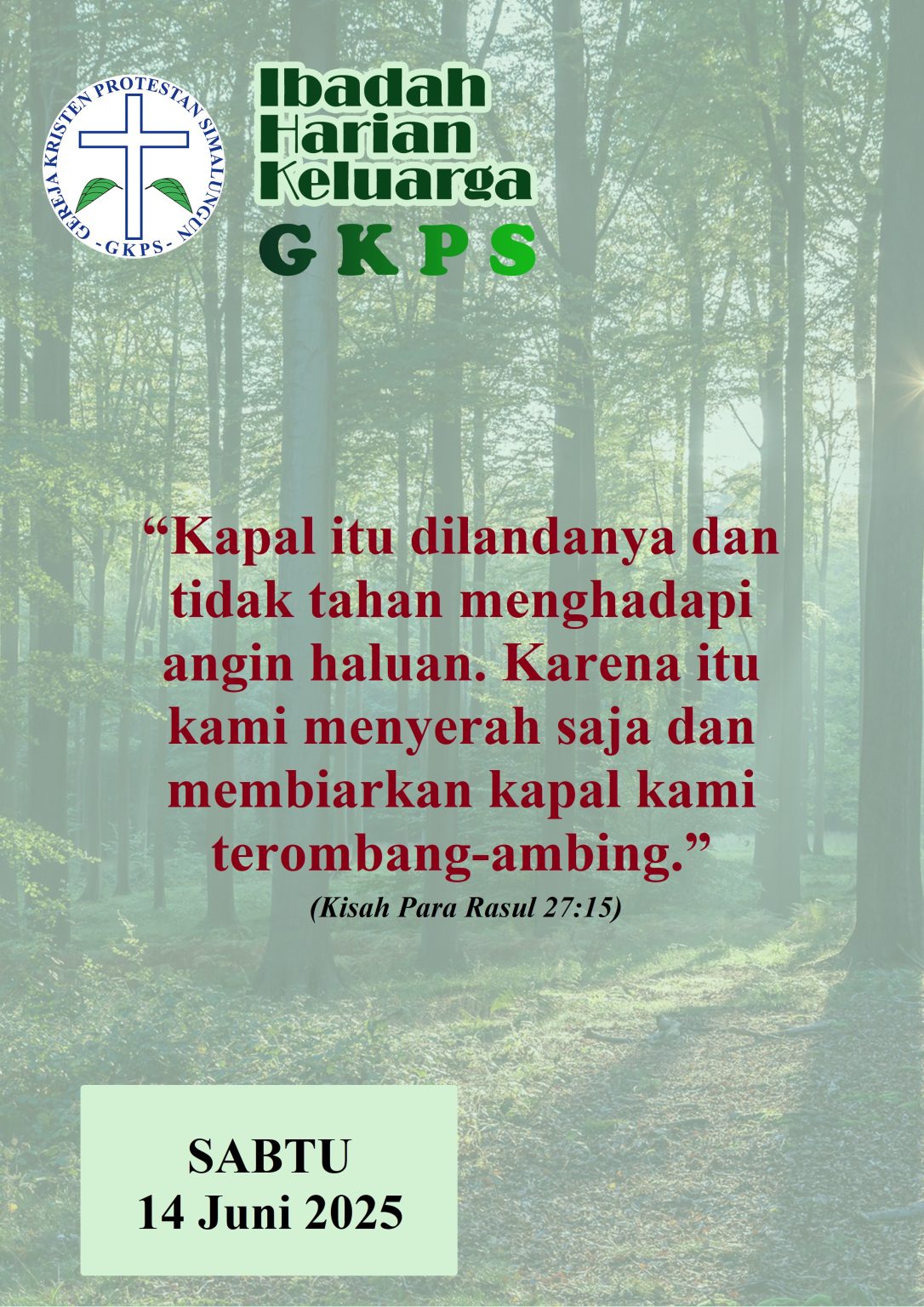 13 Juni 2025 – SINODE GKPS